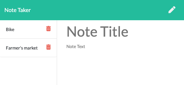 Github Chueny Note Taker Express This Application Can Write Save