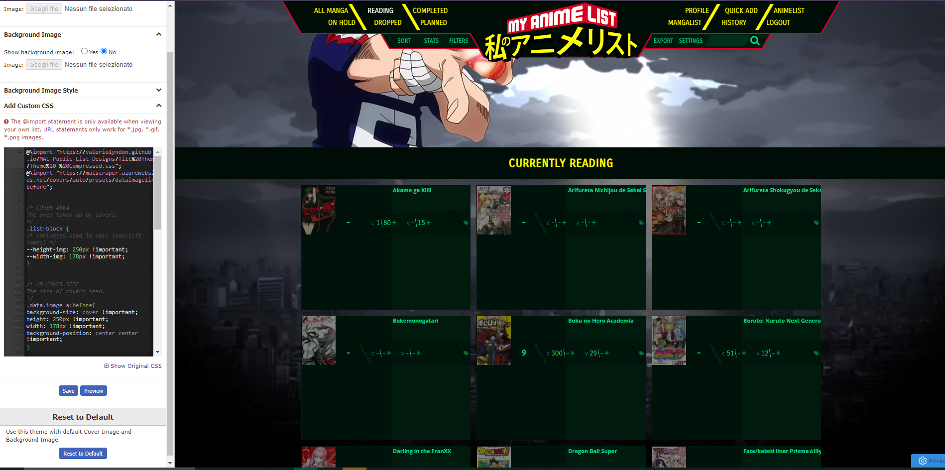 Tilt | Big preview pics (comment CSS on MAL page) don't work · Issue ...