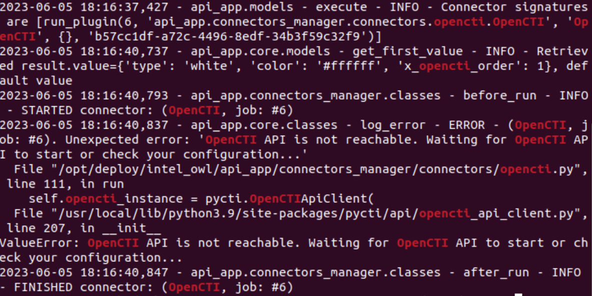 IntelOwl v5.0.1 not connecting to OpenCTI · Issue #1730 ...