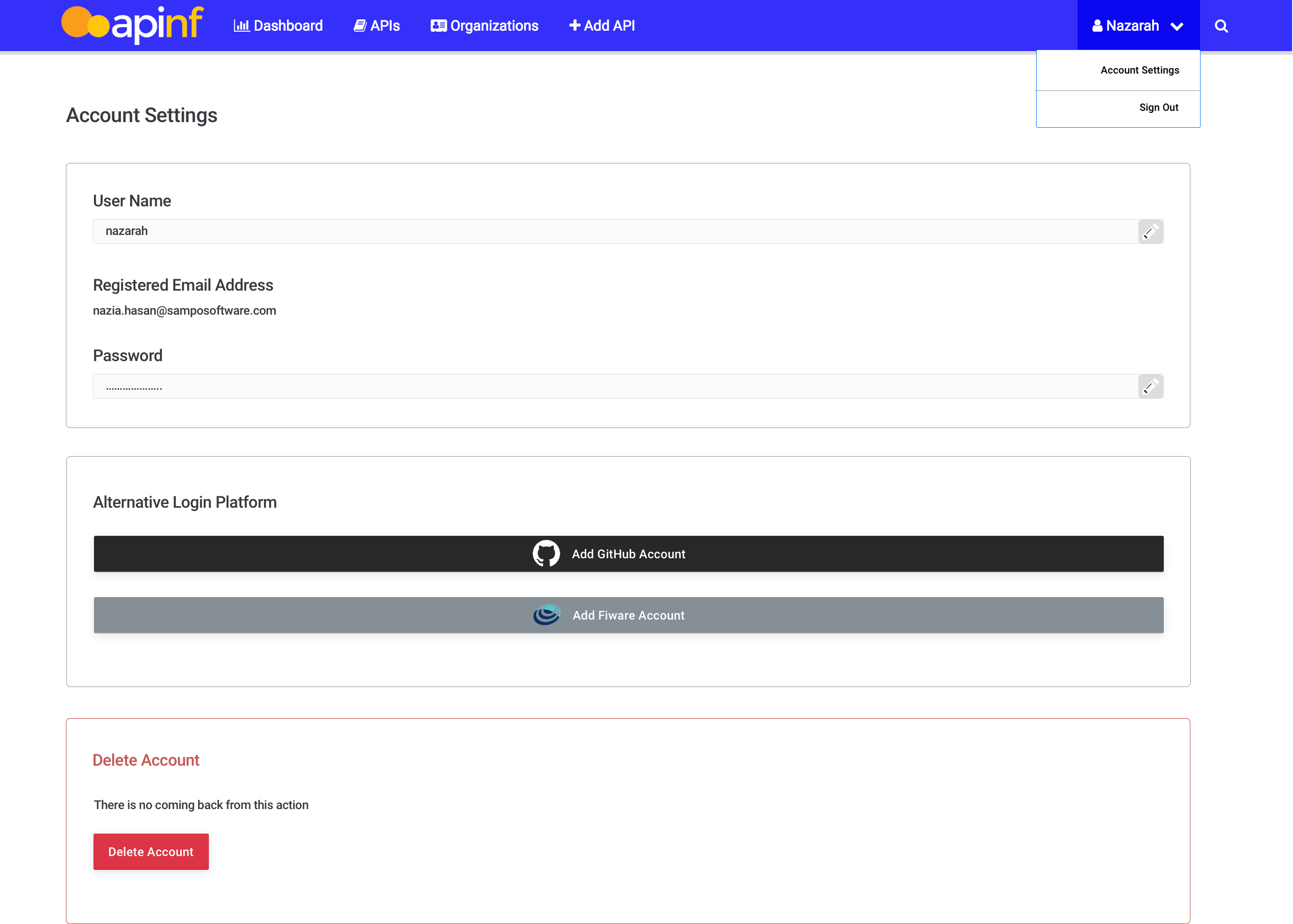 Integrate Profile and Accounts into a single page · Issue #3480 · apinf/platform · GitHub