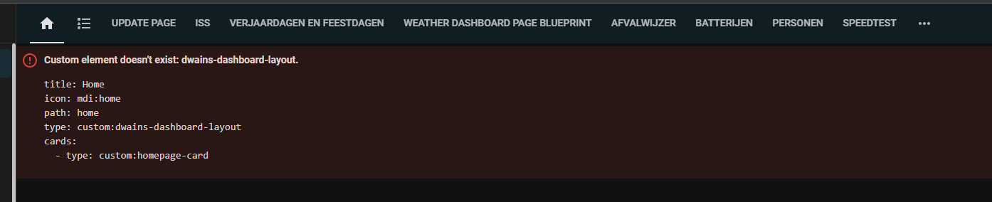 Custom element doesn't exist · Issue #492 · dwainscheeren/dwains-lovelace-dashboard · GitHub