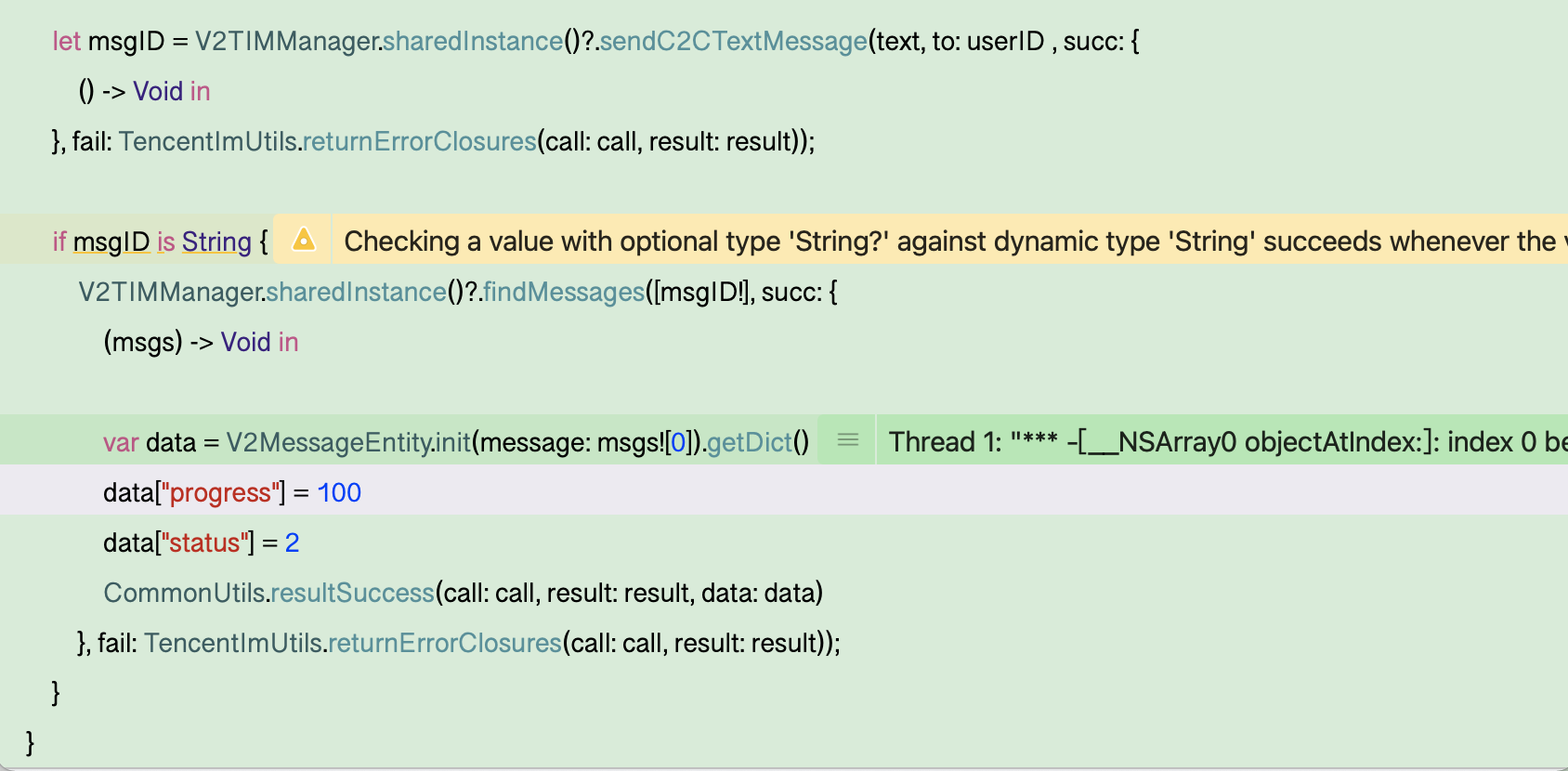 【iOS】-【5.6.1200】：【使用tencent_im_sdk_plugin：3.4.3时，iOS本地空数组报崩问题】 · Issue #1043 · TencentCloud ...