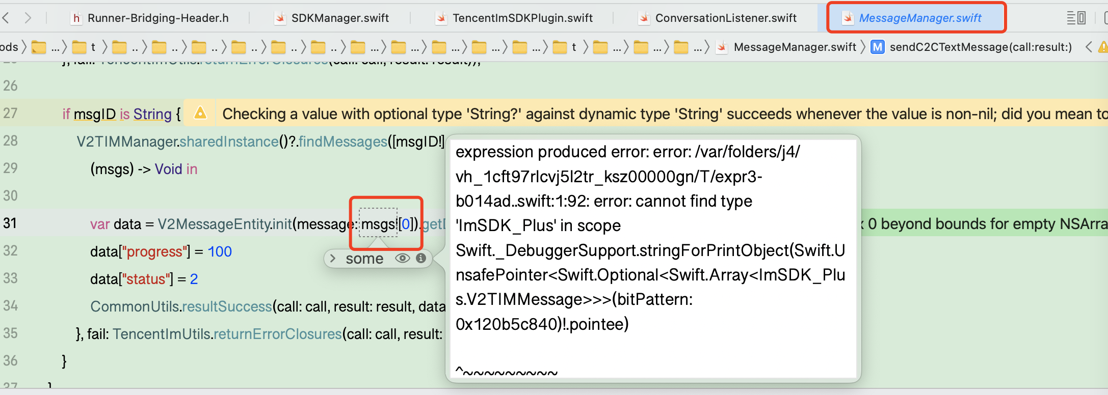 【iOS】-【5.6.1200】：【使用tencent_im_sdk_plugin：3.4.3时，iOS本地空数组报崩问题】 · Issue #1043 · TencentCloud ...