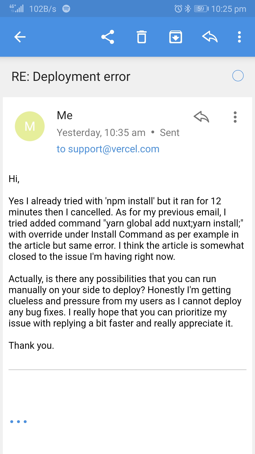 Can you please reply my email 🙏 · vercel community · Discussion #1039 · GitHub