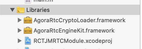 集成时出现 Undefined symbol: _OBJC_CLASS_$_JMRTCClient · Issue #9 · jpush/jmrtc-react-native · GitHub