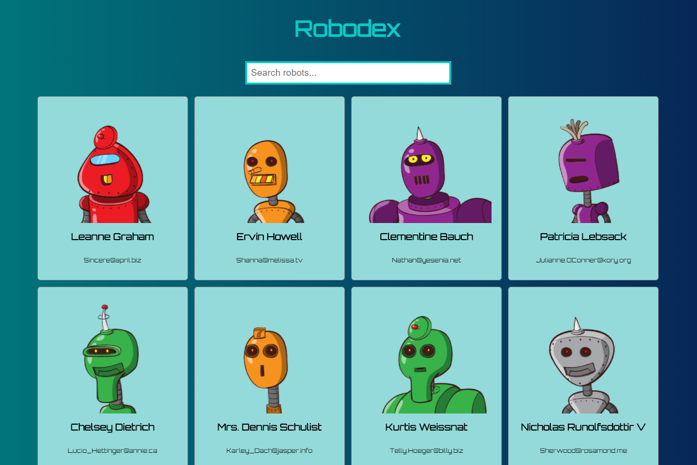GitHub - michfah/react-robodex: API fetch, search input and list ... GitHub - michfah/react-robodex: API fetch, search input and list ...