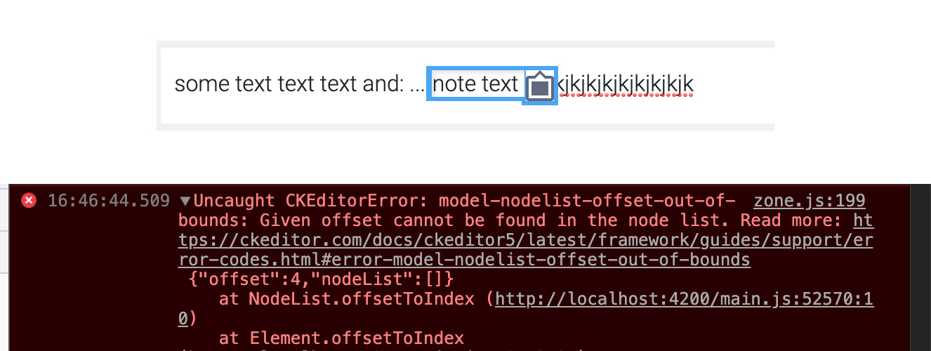 Cant understood how to fix model-nodelist-offset-out-of-bounds · Issue #1837 · ckeditor ...