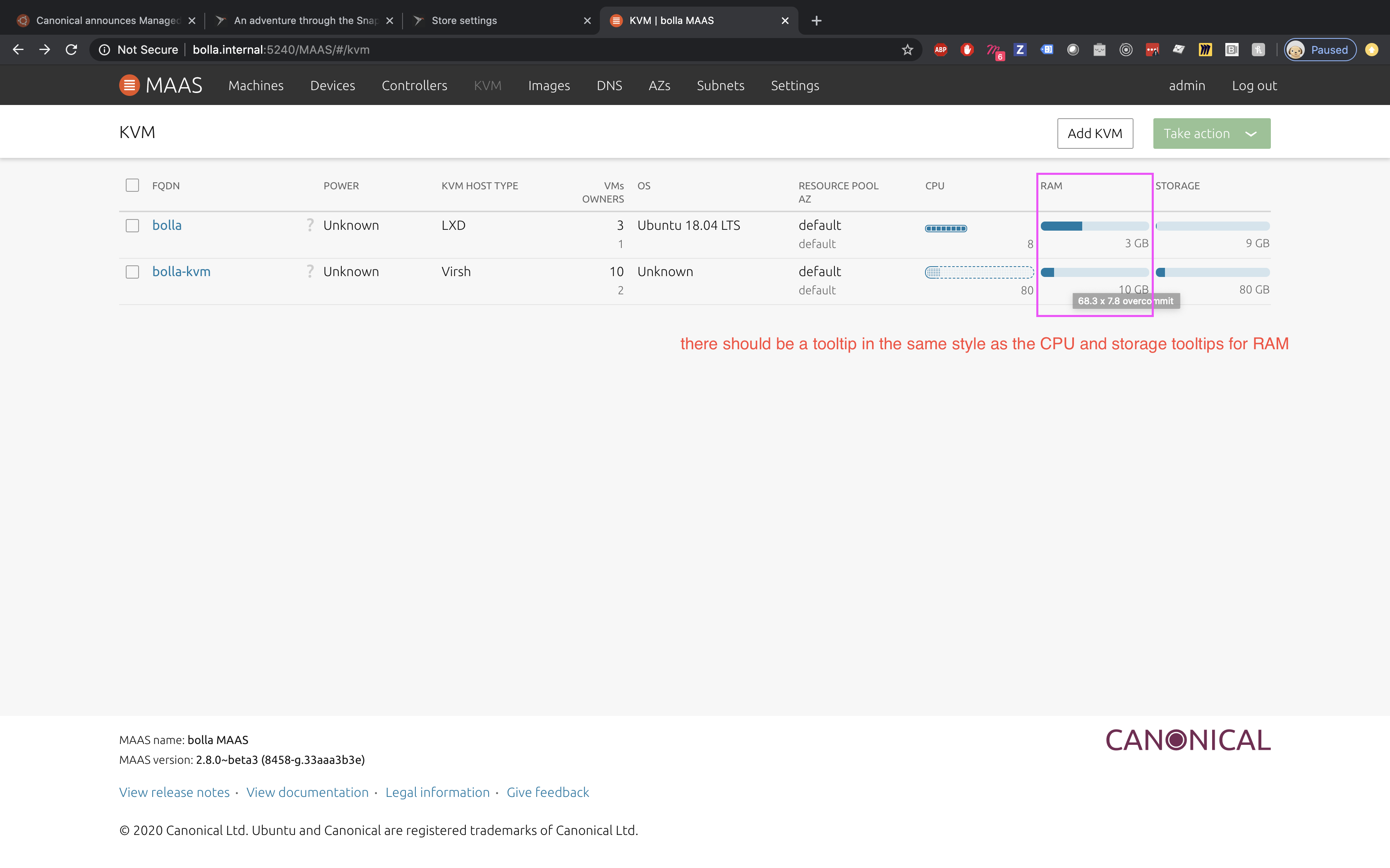 Fix KVM list QA issues · Issue #1109 · canonical/maas-ui · GitHub