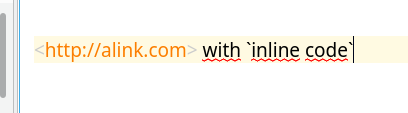 Inline code will not get highlighted if link is in same line · Issue ...