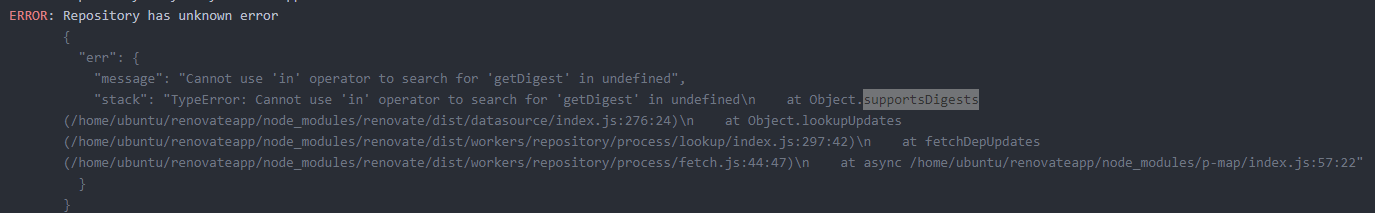 Unexpect Error because of undefined reference · Issue #8296 · renovatebot/renovate · GitHub