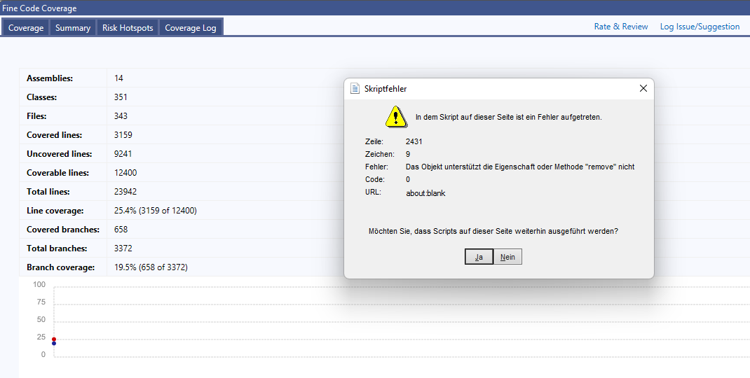 Script error · Issue #263 · FortuneN/FineCodeCoverage · GitHub