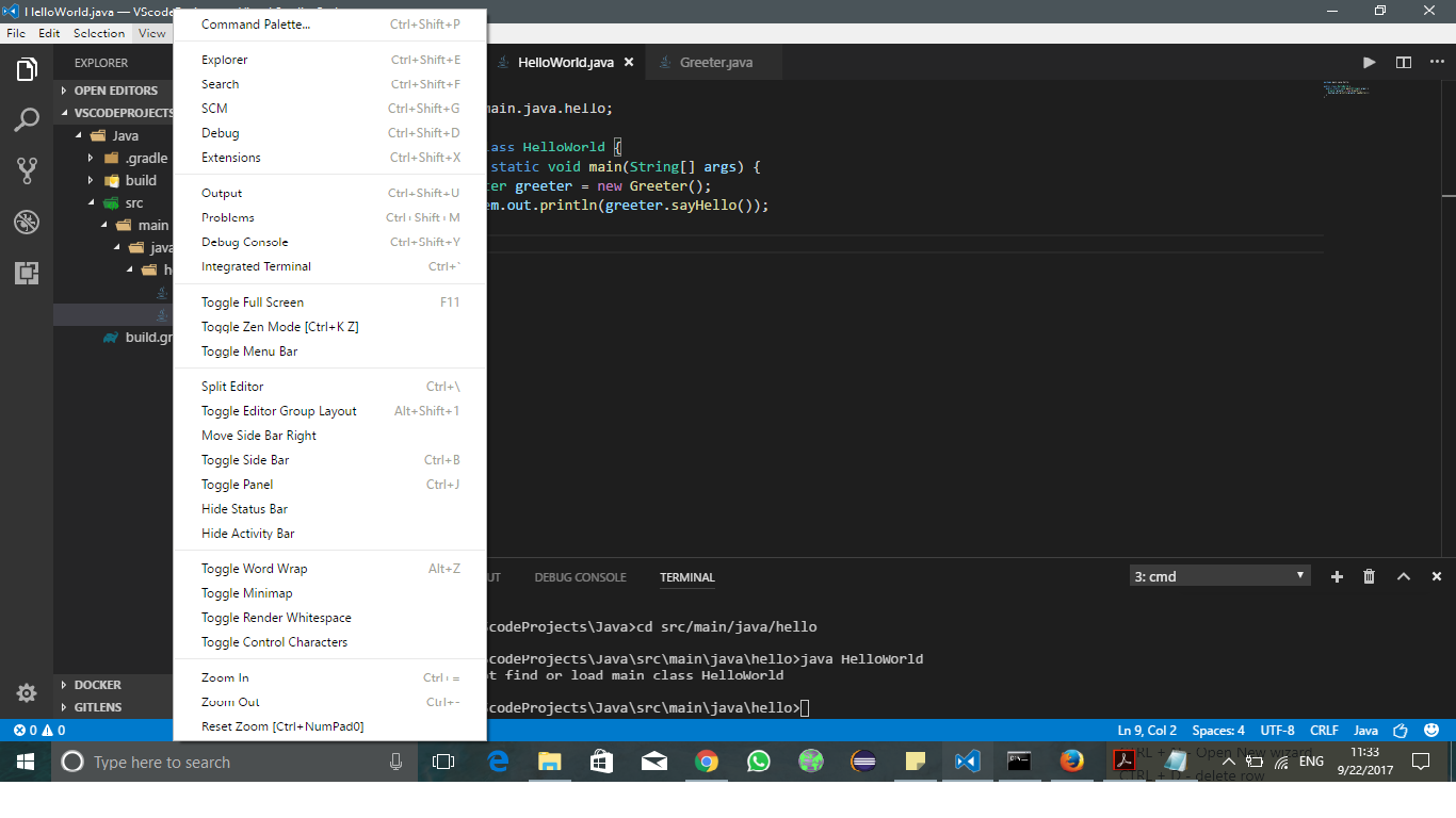 Hovering on View in horizontal menu bar obstructs the viewing of next ...