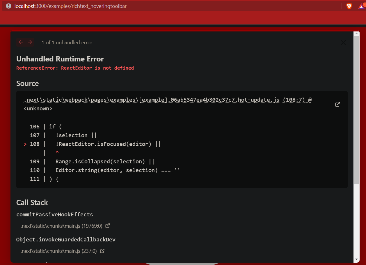 Cannot add Hovering Toolbar into Richtext example · Issue #4725 · ianstormtaylor/slate · GitHub