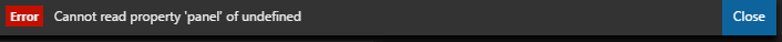 Cannot Read Property Panel Of Undefined · Issue 37026 · Microsoft