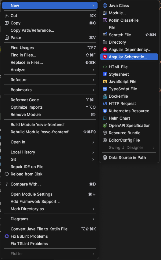 [Feature]: Run NestJS Schematics (CLI) through right-click menu option · Issue #213 · KartanHQ ...