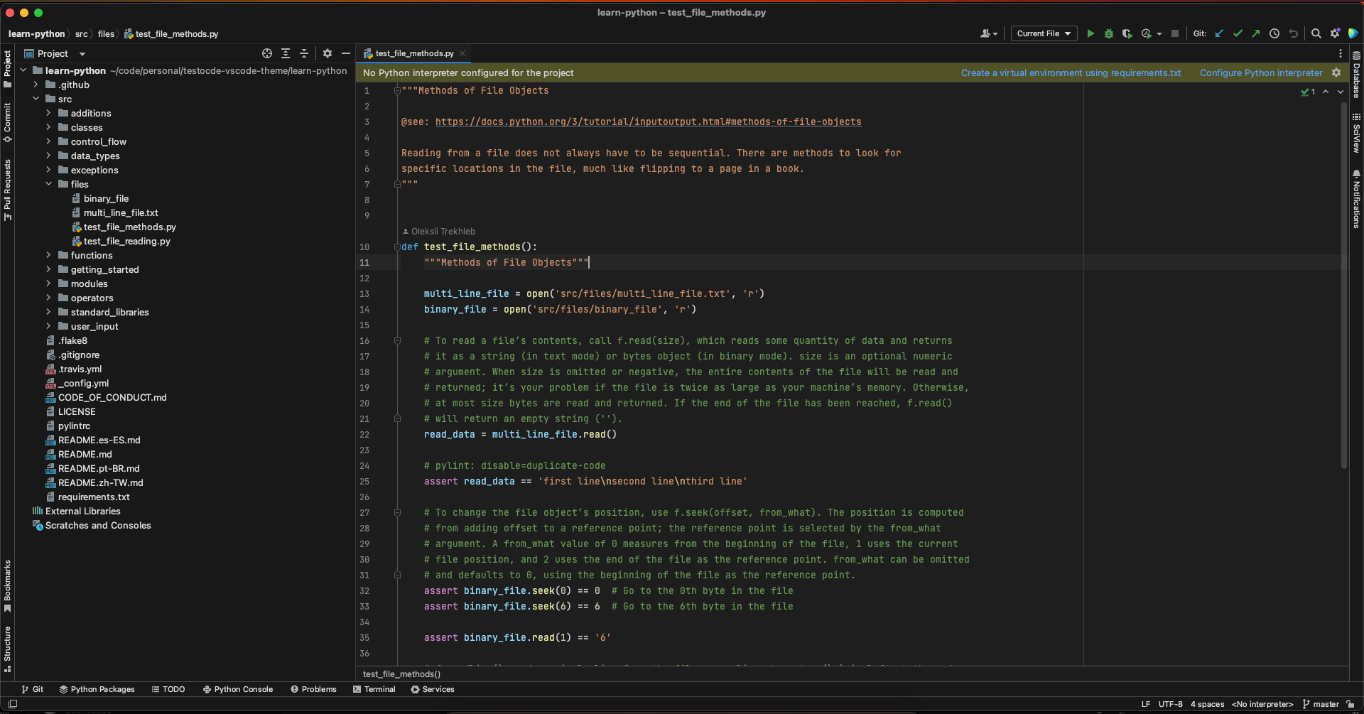 [Bug] - Pycharm Community edition - Inconsistent colors · Issue #77 · dinbtechit/vscode-theme ...
