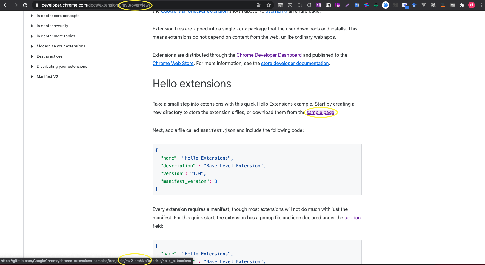 fixed old url for 'sample page' · Issue #520 · GoogleChrome/developer.chrome.com · GitHub