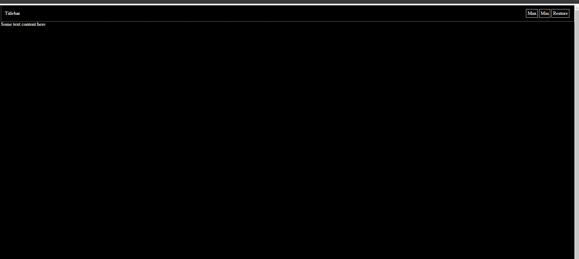 Windows -> Frameless Window -> Having resizing initially set to false causes a white bar at the ...
