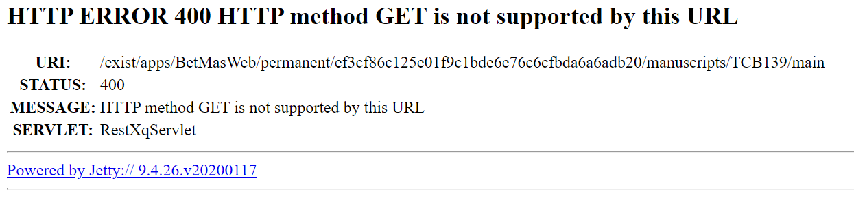 permalink HTTP ERROR 400 HTTP method GET is not supported by this URL ...