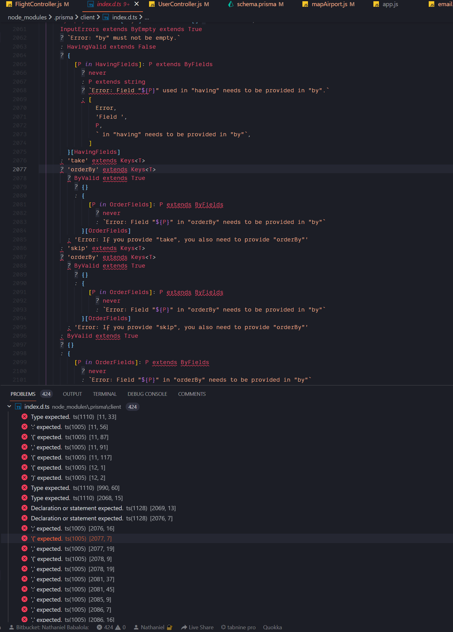 Prisma Model Types only accessible for first model in schema.prisma ...