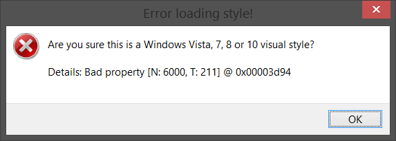 Os Rejects Theme If I Try To Test It · Issue 25 · Nptrmsstyleeditor · Github 