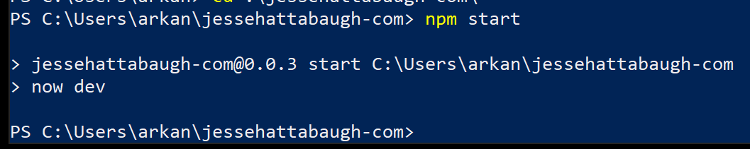 [now dev] Won't run from `npm start` · Issue #2511 · vercel/vercel · GitHub