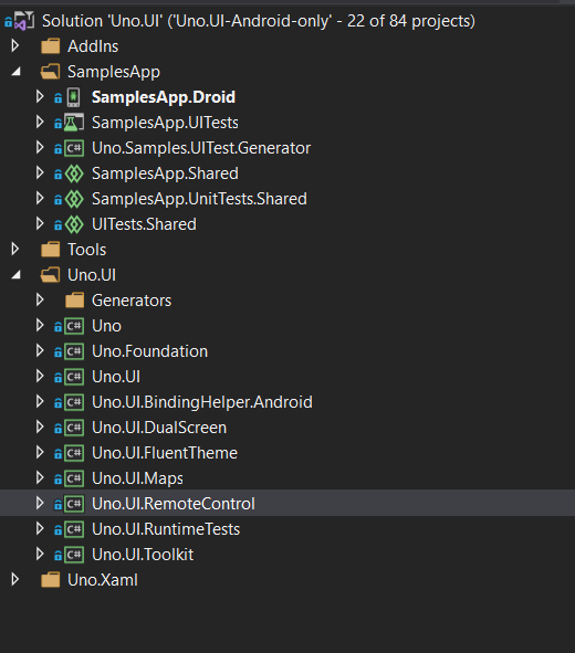 Uno.UI.Android-only Solution Will Not Build · Issue #3950 · unoplatform/uno · GitHub