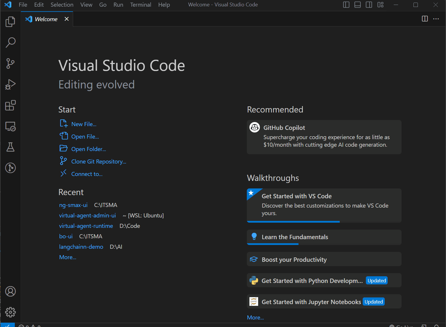 [windows] [ux] Content Shift In Welcome Page · Issue 190338 · Microsoft Vscode · Github