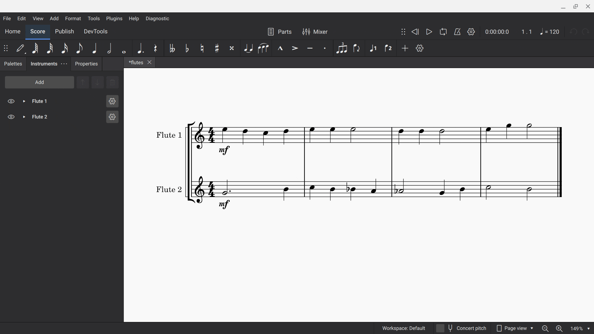 Extra bracket added when adding instrument of same type to existing group · Issue #18515 ...