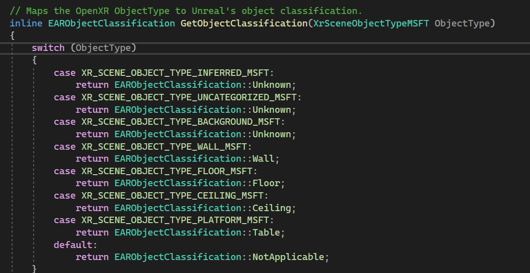Update Earobjectclassification In Unreal Engine To Include The Objecttypes For Scene 