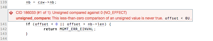 [Coverity CID :186033] Control flow issues in /subsys/mgmt/smp.c ...