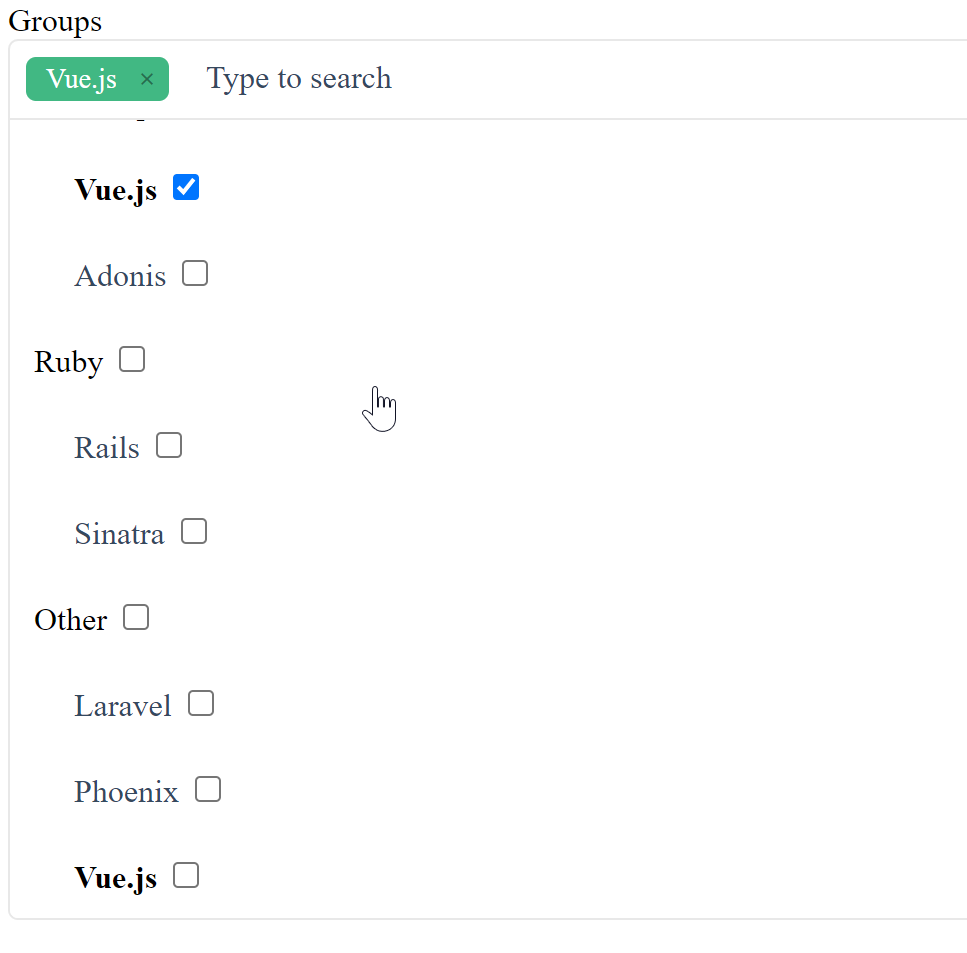 Option groups having children with the same name, show bold if one is selected · Issue #1446 ...