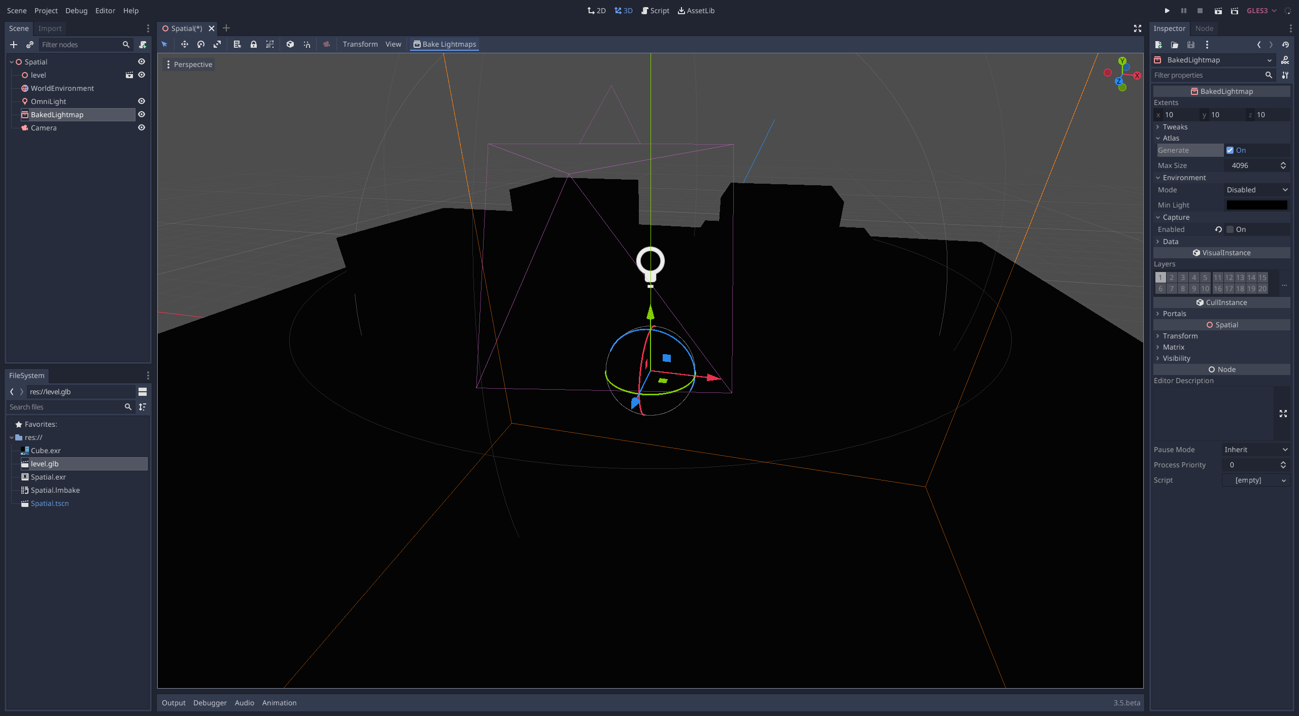 Lightmap display in GLES3 is broken when Generate Atlas is enabled in BakedLightmap · Issue ...