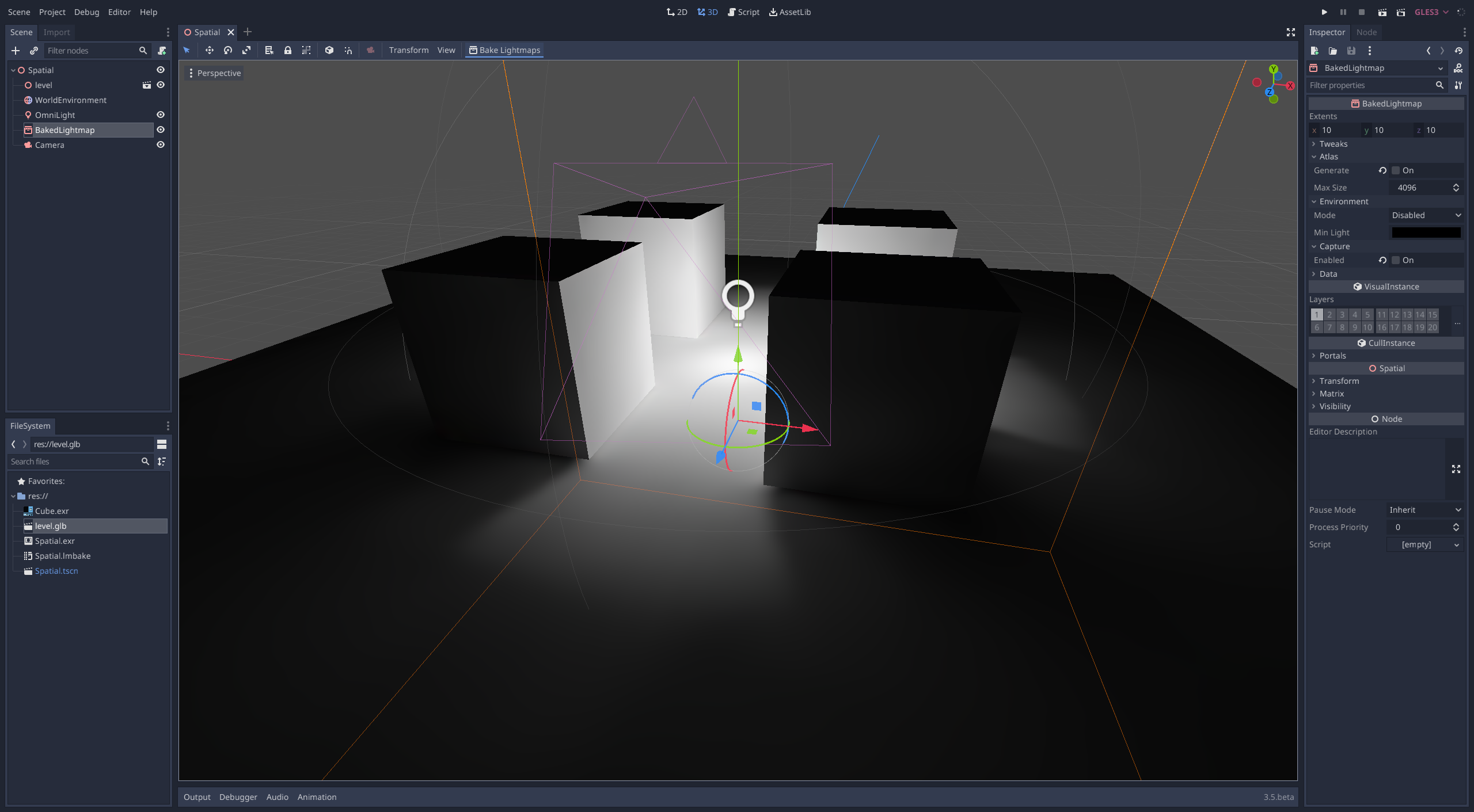 Lightmap display in GLES3 is broken when Generate Atlas is enabled in BakedLightmap · Issue ...