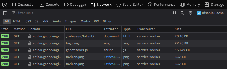 Preload Godot WebAssembly and JavaScript files on the web editor's welcome page · Issue #3831 ...