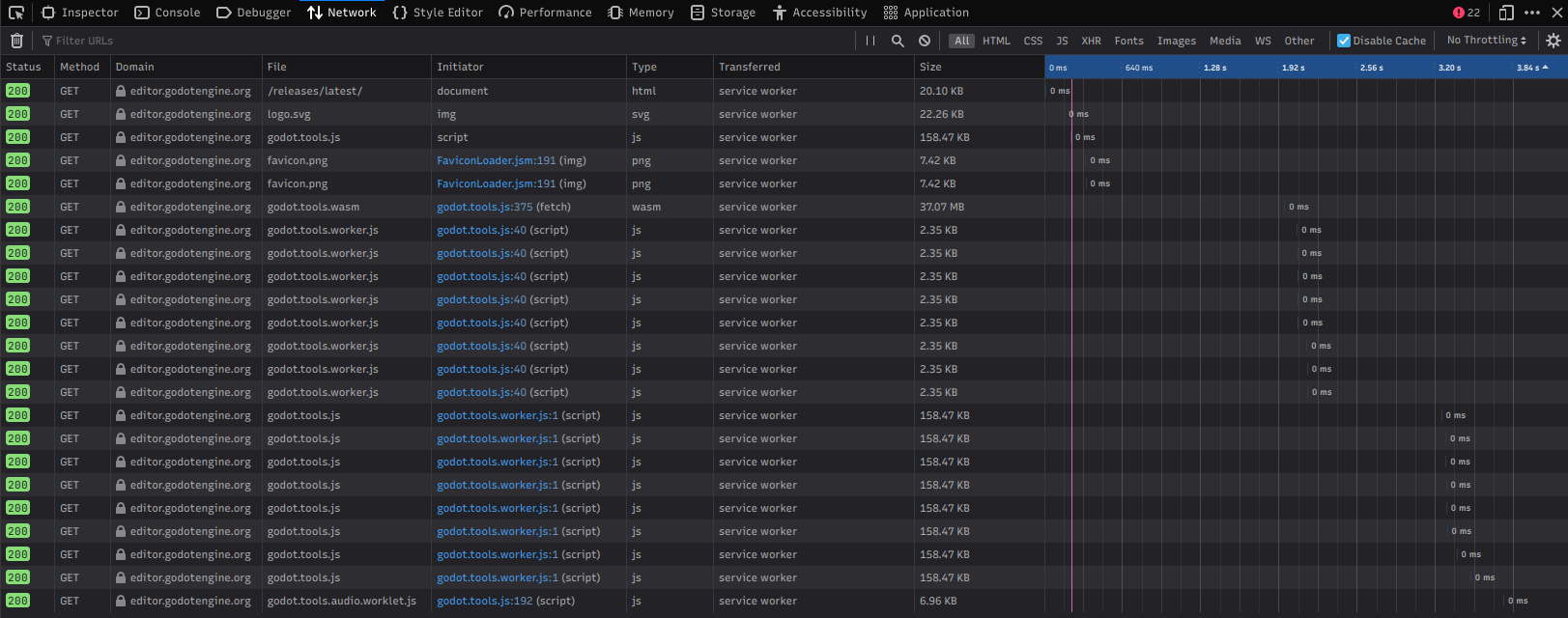 Preload Godot WebAssembly and JavaScript files on the web editor's welcome page · Issue #3831 ...