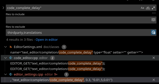 Godot4 | Duplicated 'Code Complete Delay' parameter on Editor Settings -> Text Editor ...