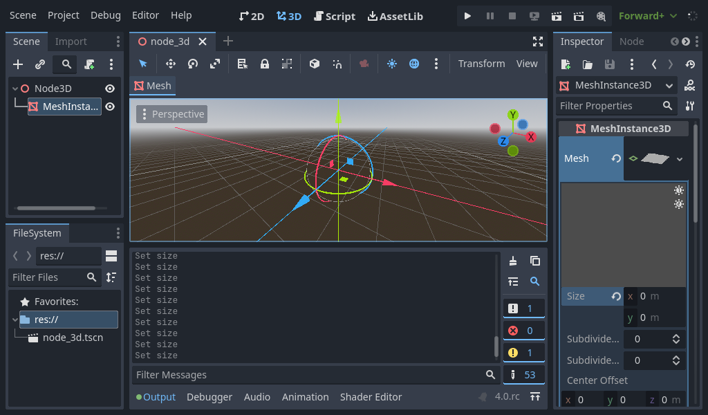 Errors when adding mesh instance primitives · Issue #43766 · godotengine/godot · GitHub
