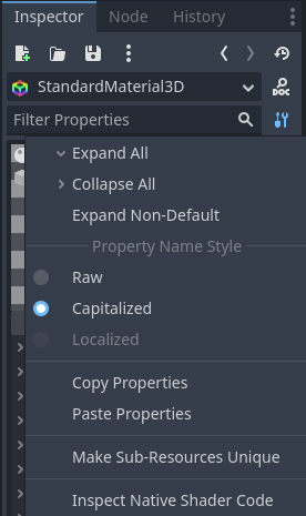 Expose BaseMaterial3D to ShaderMaterial conversion in the inspector toolbox · Issue #7335 ...