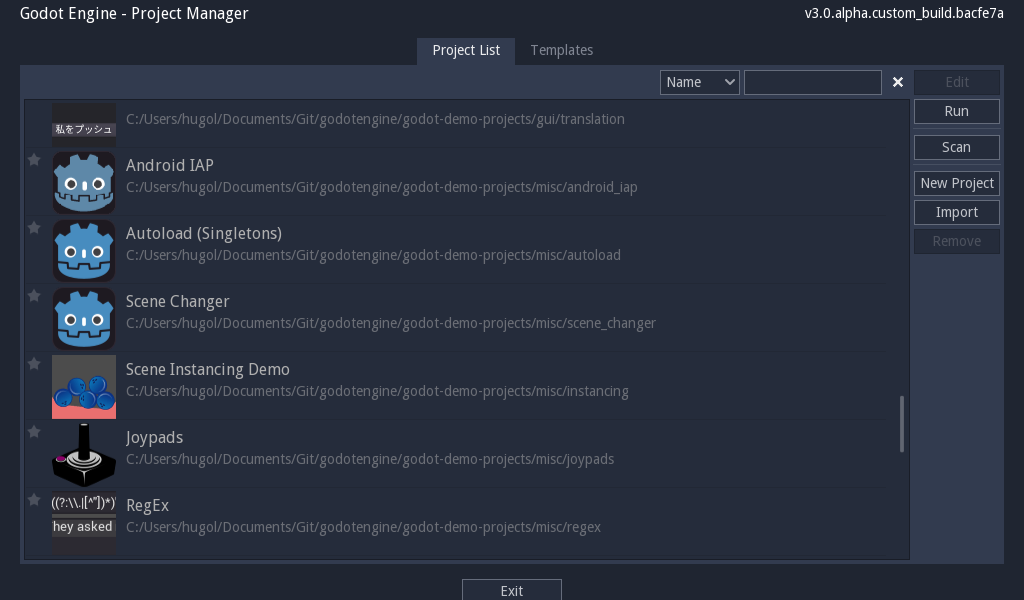 Exit button cropped on project manager · Issue #10450 · godotengine/godot · GitHub