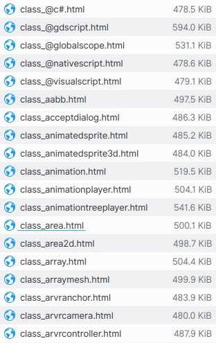 Very large generated HTML files for the class reference · Issue #1032 · godotengine/godot-docs ...
