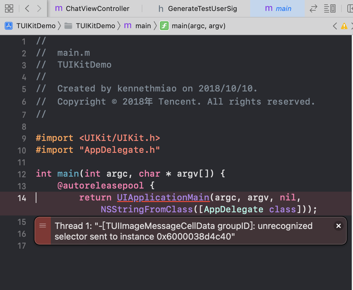 【ios】-【5.8.1668】：【TUIKitDemo聊天界面发送图片崩溃】 · Issue #1071 · TencentCloud/TIMSDK · GitHub