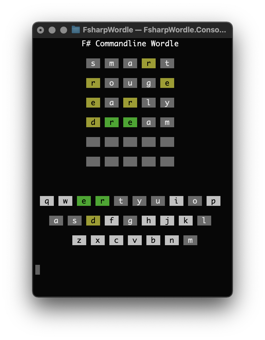 GitHub - johnnysbug/fsharp-command-line-wordle: Just a fun project to ...