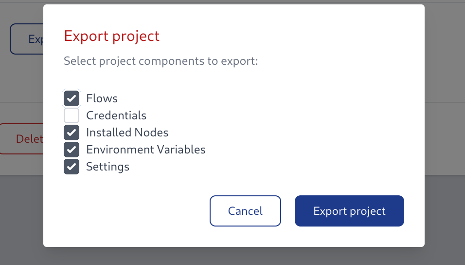 Select Project Components to Export · Issue #270 · FlowFuse/flowfuse · GitHub
