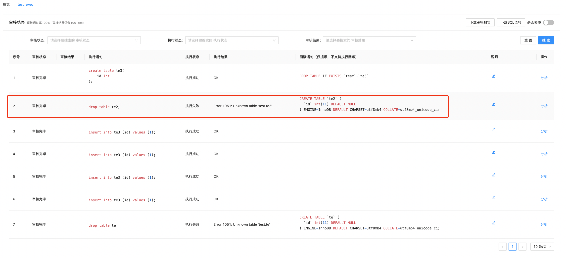 一批SQL上线时，其中某条SQL执行失败未终止上线 · Issue #1089 · actiontech/sqle · GitHub