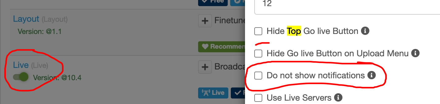 Live Notification button hide · Issue #6279 · WWBN/AVideo · GitHub