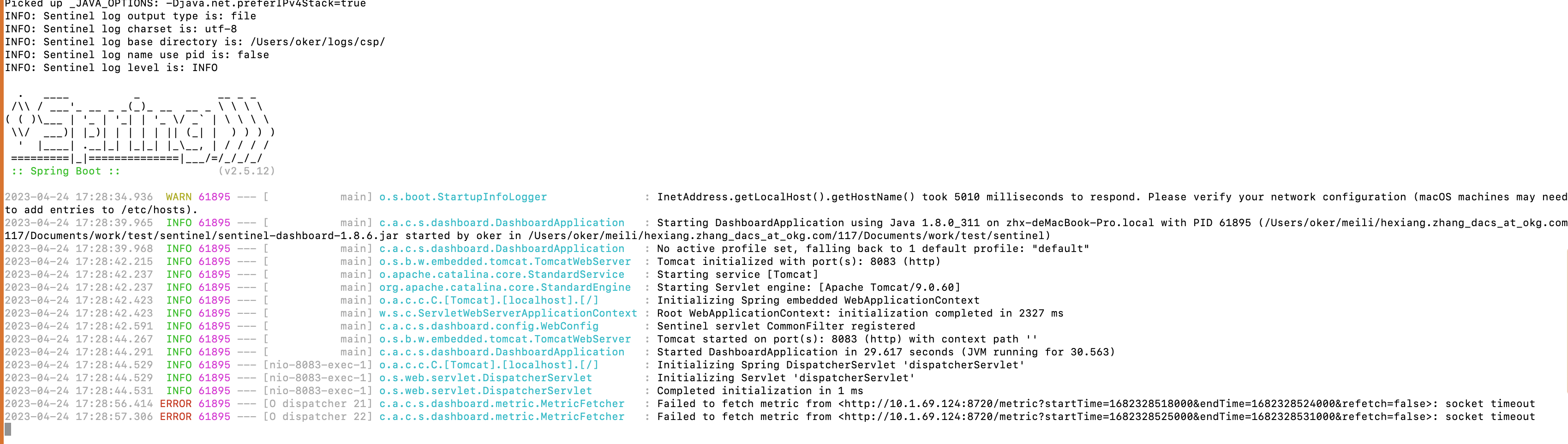 控制台和客户端无法建立联系,哪里出的问题 · Issue #3102 · alibaba/Sentinel · GitHub