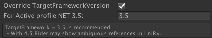 Override TargetFrameworkVersion stopped working in plugin version 2018.2.0.20 · Issue #662 ...