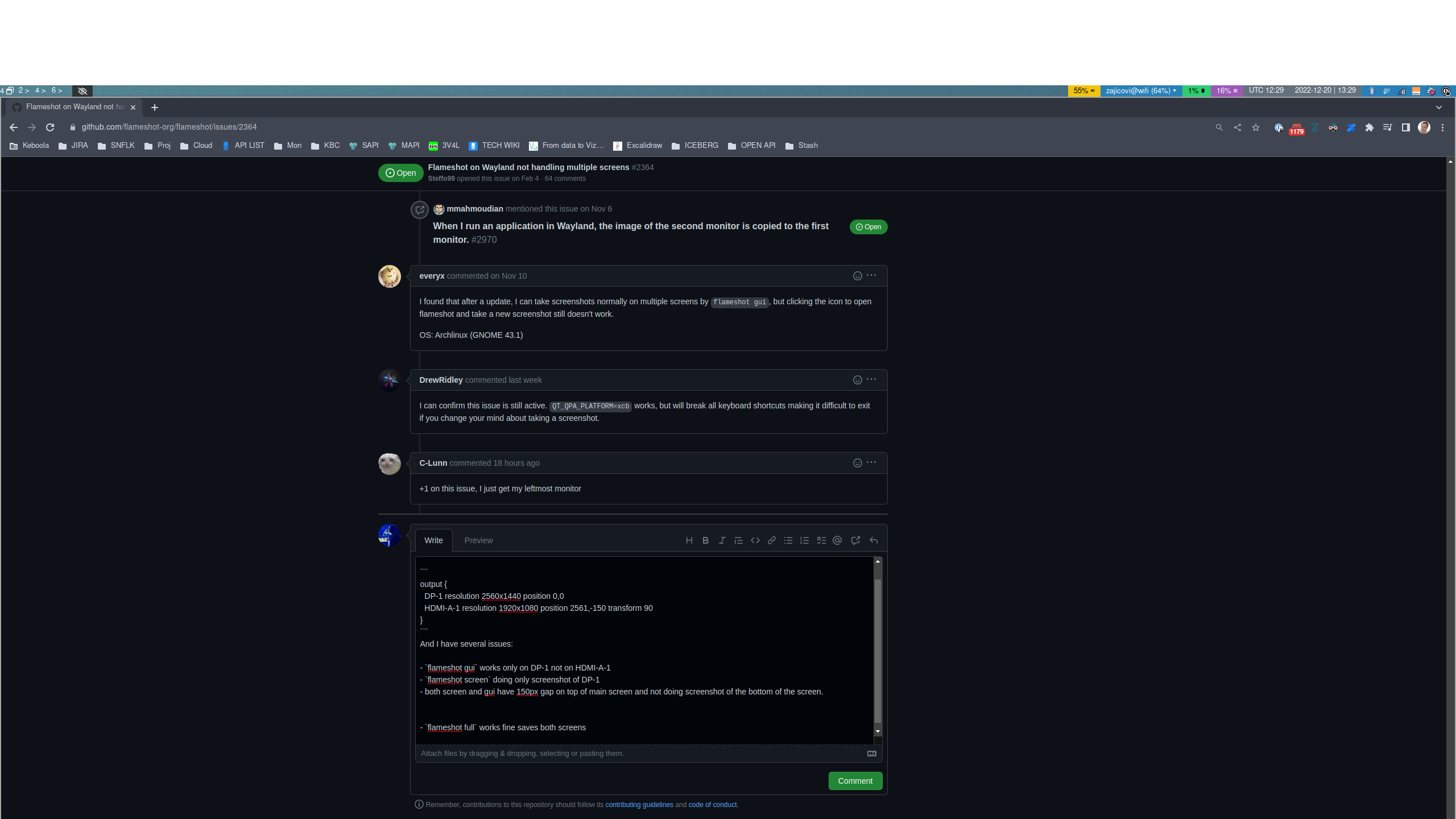 Flameshot on Wayland not handling multiple screens · Issue #2364 · flameshot-org/flameshot · GitHub
