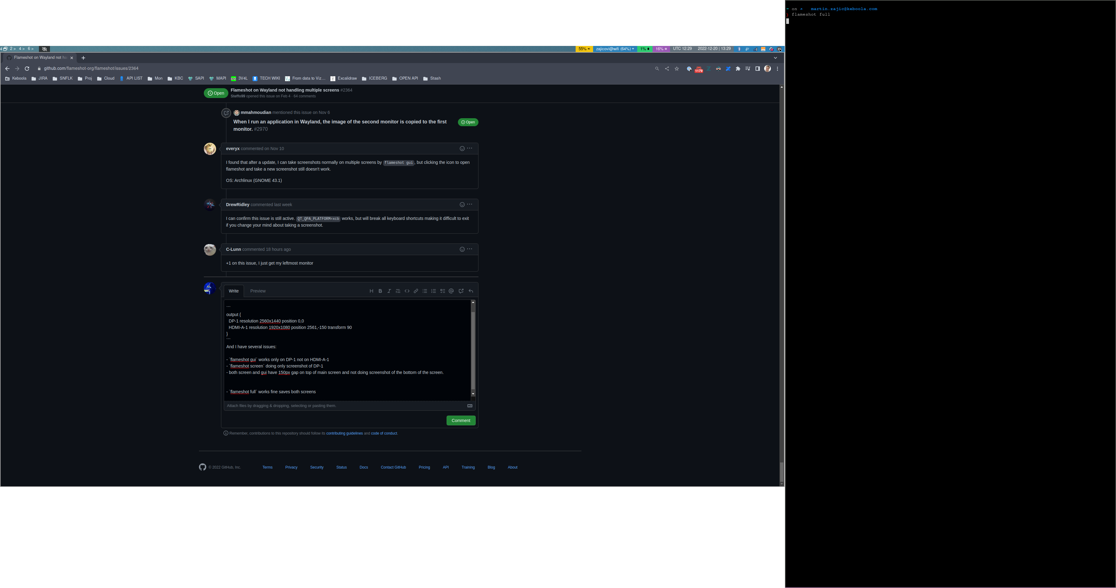 Flameshot on Wayland not handling multiple screens · Issue #2364 · flameshot-org/flameshot · GitHub